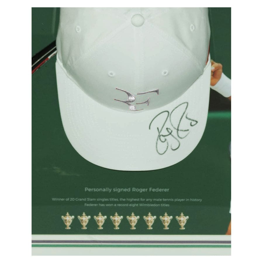 Roger Federer Signed Cap Display - Elite Exclusives