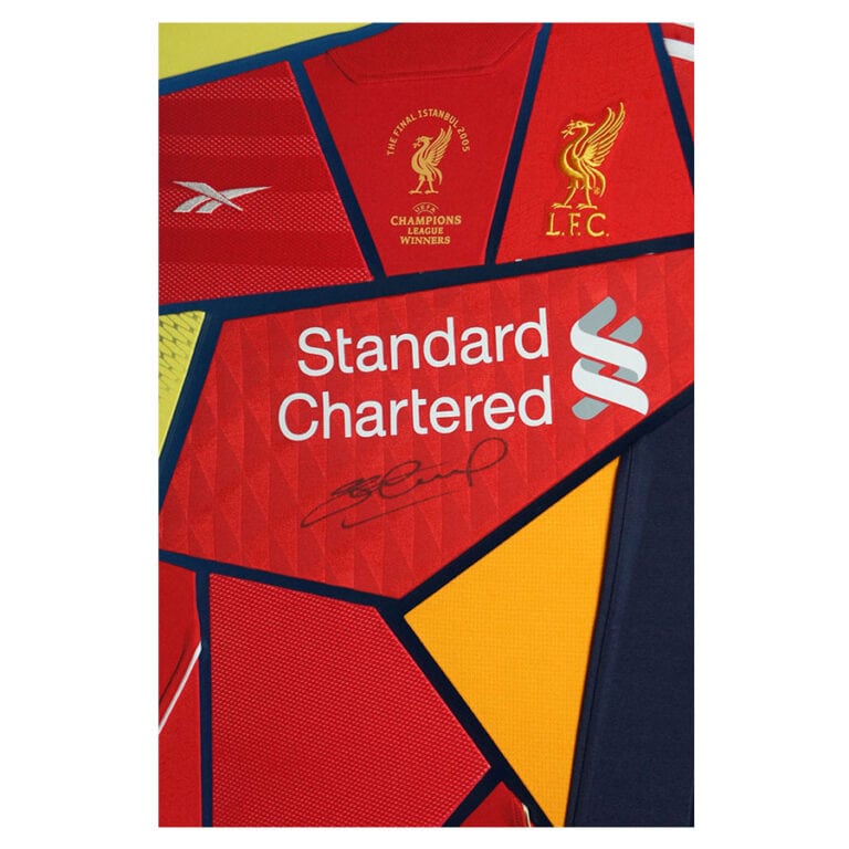 Steven Gerrard Signed Liverpool FC Exclusive Shirt Display - Elite ...