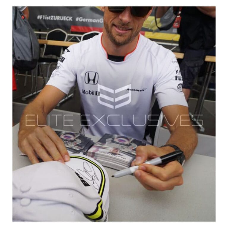 Jenson Button Signed Brawn GP Cap - Elite Exclusives