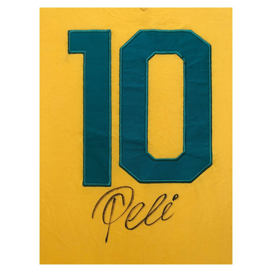 Pele Signed Brazil No.10 Shirt - Framed - Elite Exclusives