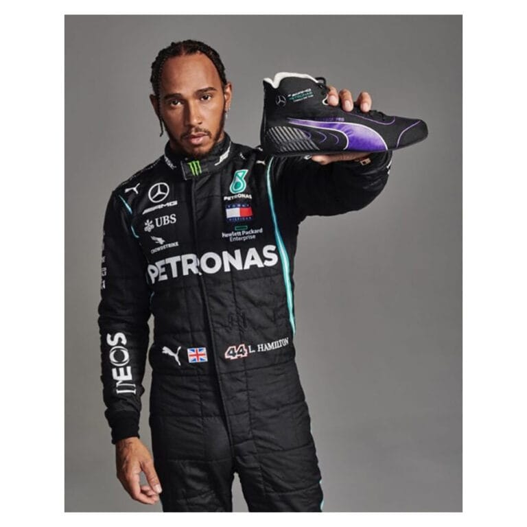 Lewis Hamilton Signed Photo With LH Puma F1 Boot 2020 Display - Elite ...