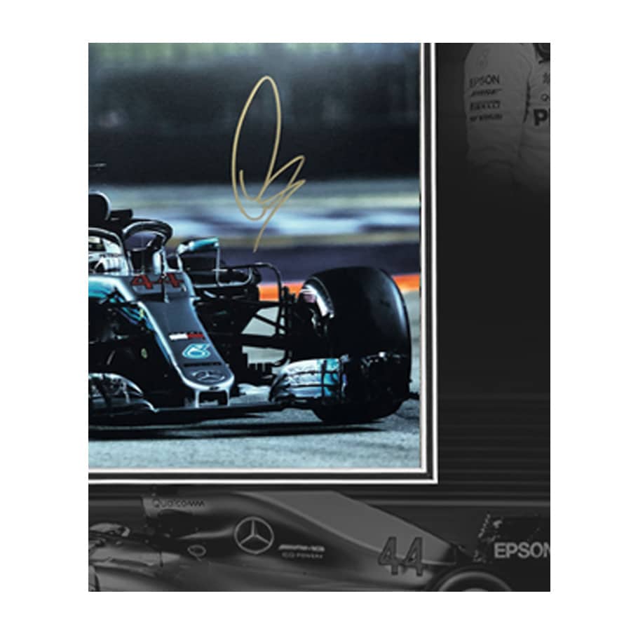 Lewis Hamilton Signed Photo 2018 Display - Elite Exclusives
