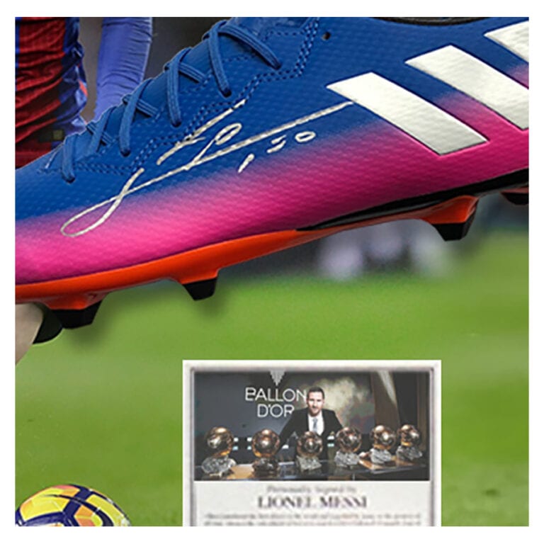 Lionel Messi Signed Boot Display - Framed - Elite Exclusives