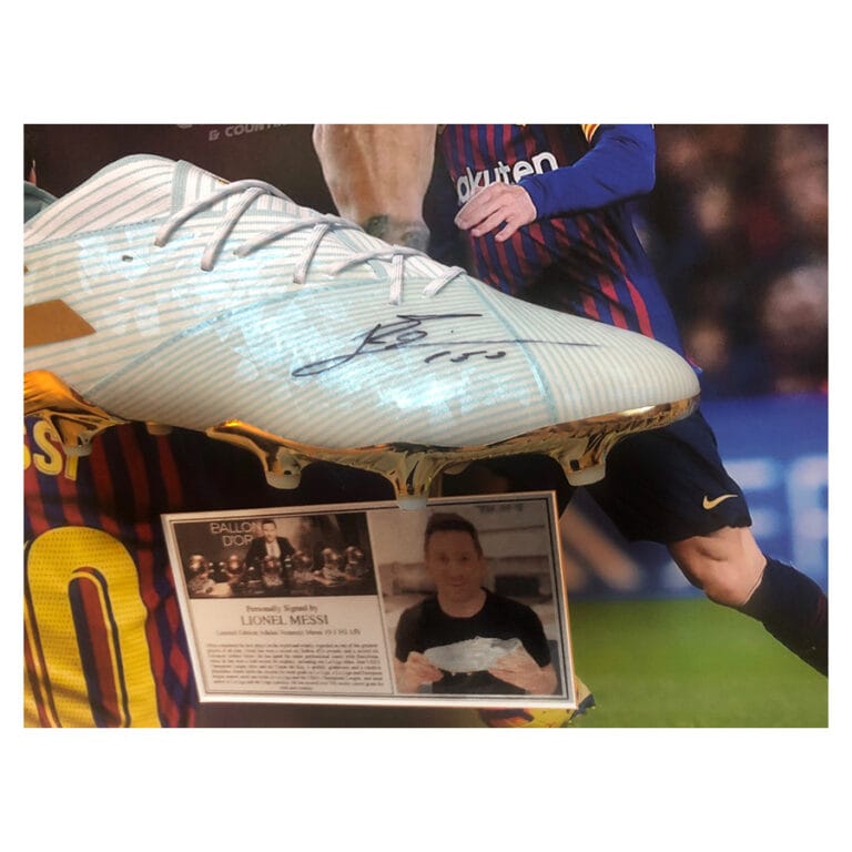 Lionel Messi Signed Adidas Nemeziz Boot Display - Very Rare - Framed ...