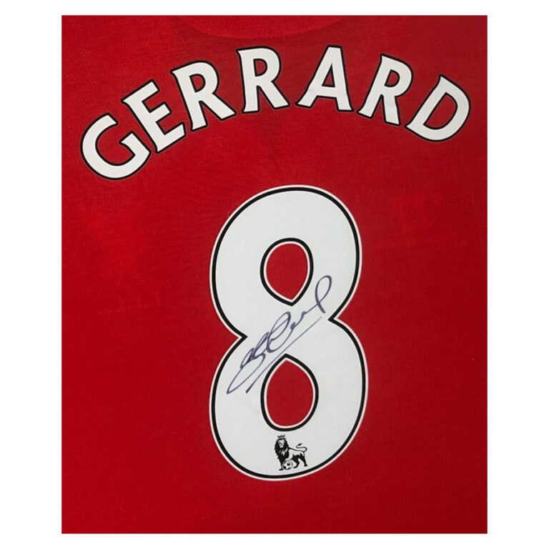 Steven Gerrard Signed Liverpool FC Shirt - LFC Display - Elite Exclusives