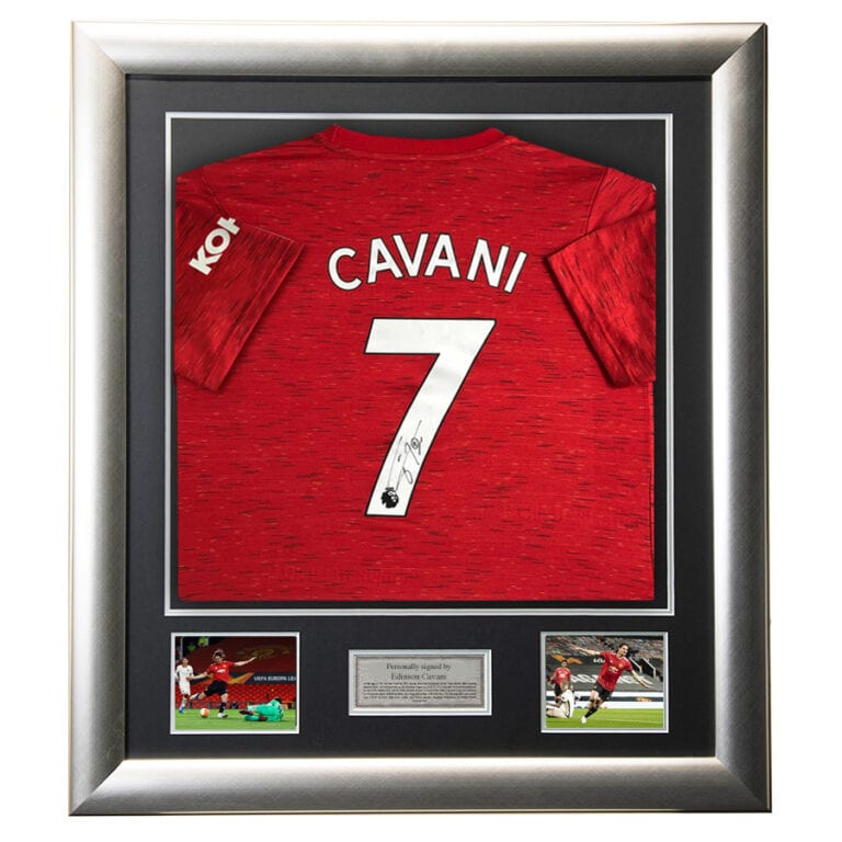 Edinson Cavani Signed Manchester United Shirt - Framed - Elite Exclusives
