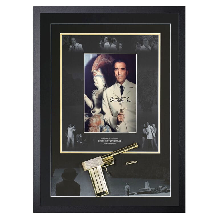Christopher Lee Signed Display - The Man With The Golden Gun