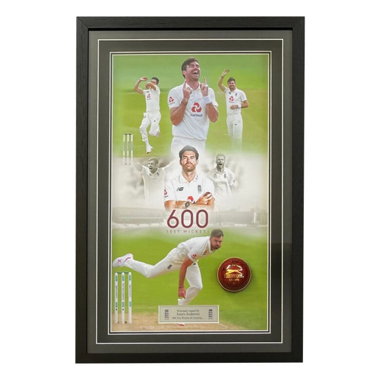 James Anderson Signed Cricket Ball Display - 600 Test Wickets - Elite ...
