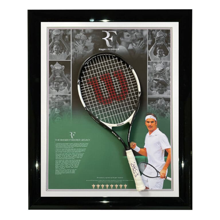 Roger Federer Signed Racket Display - Wimbledon Legacy Display - Elite ...