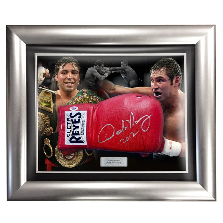 Oscar De Lay Hoya Signed Boxing Glove Display - Elite Exclusives ...
