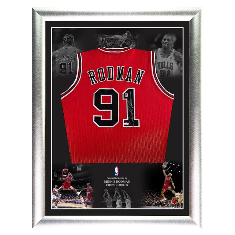 Dennis Rodman Signed Chicago Bulls Jersey - Framed - Elite Exclusives