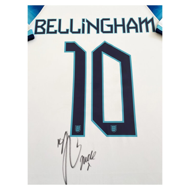Jude Bellingham Signed 2023 England Shirt - Elite Exclusives